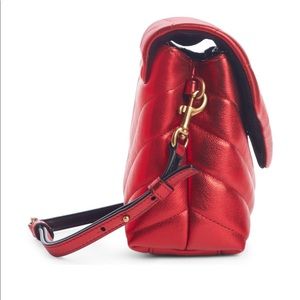 Yves Saint Laurent | Bags | Shiny Red Ysl Toy Loulou Bag | Poshmark